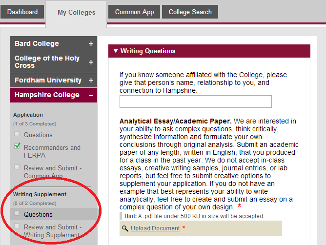 Common App Essay Requirements